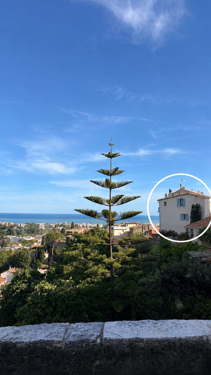 Magnifique 3p Climatisé, Vue Mer Au Village - Vence