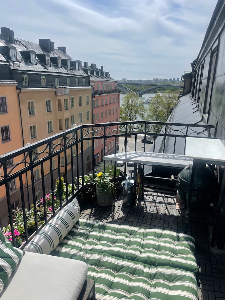Light Apt, Top Floor W Ocean View Balcony - Stockholm