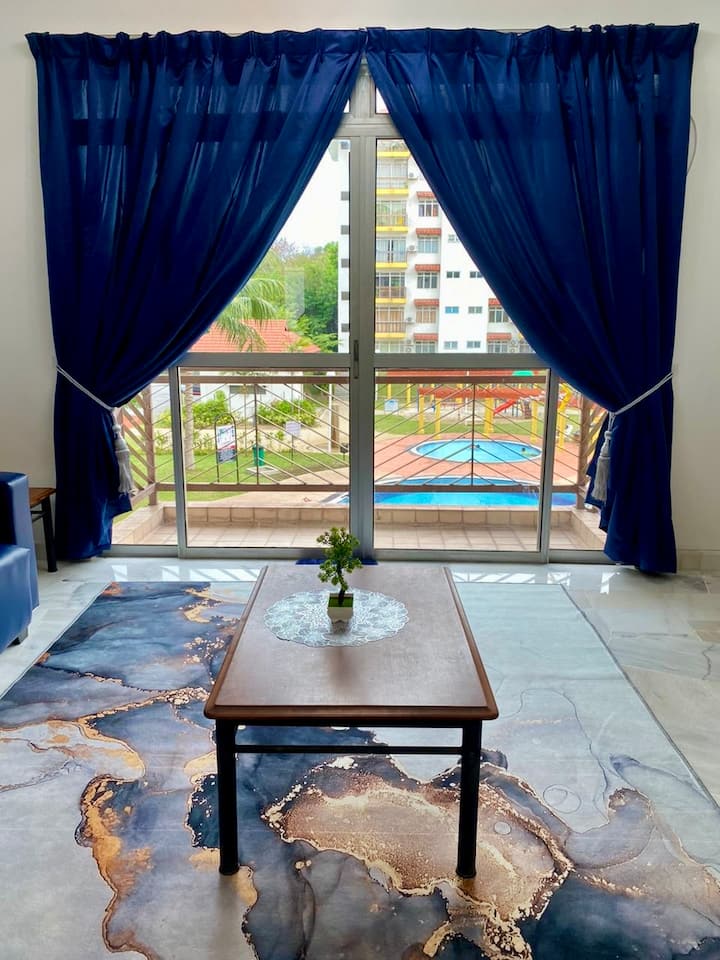 “Pd Homestay 2br • Pool • Netflix • Dapur • Lv 1” - Pasir Panjang