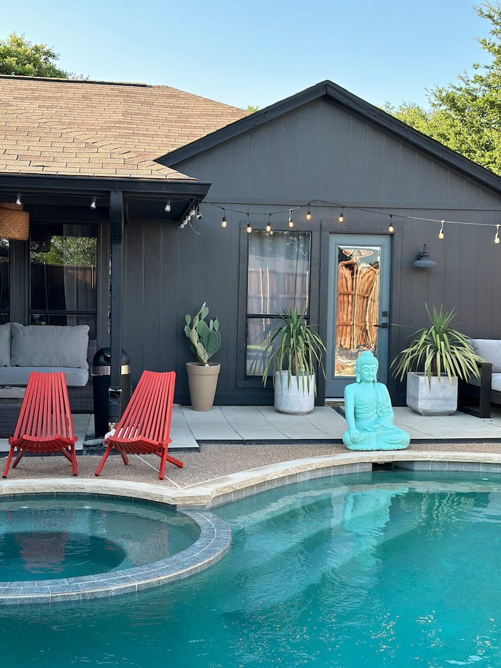 Chic And Cozy Home With A Pool And Bbq - テキサス州