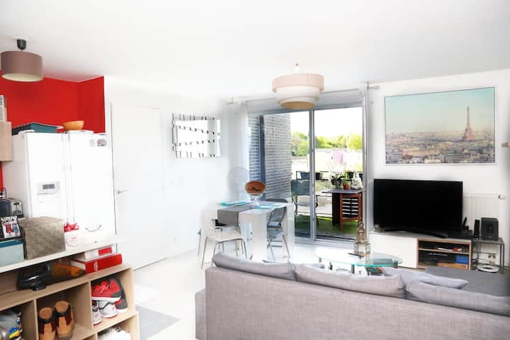 T2 43 M²+ Balcon, Tramway Métro Paris Orly 4 Pers. - Île-de-France
