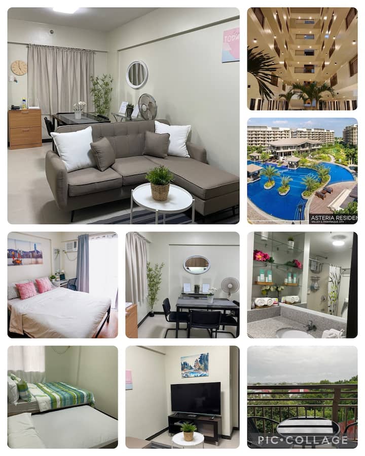 2 Bedroom With Pool Near Airport Fast Wifi - Las Piñas