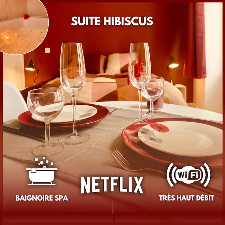 Suite Hibiscus : Cocon Romantique & Jacuzzi Privé - Montargis