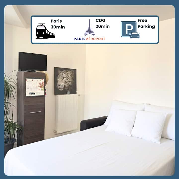 Le Cézanne - Paris Et Aéroport Cdg 20min - Balcon - Sarcelles