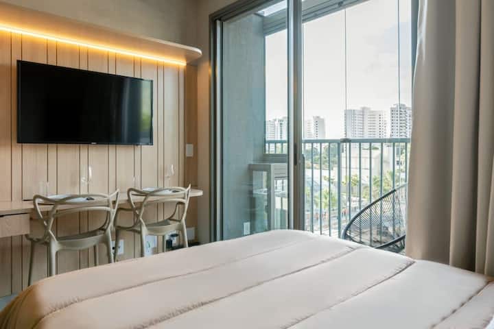 Stúdio Próximo Ao Consulado Americano Com A/c - Santo Amaro