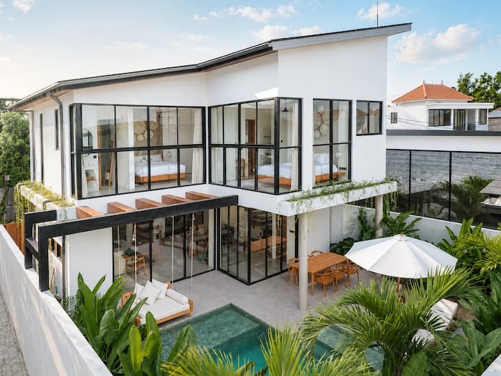 Free Spa Luxe 3br Villa Canggu 5 Min To Beach - Canggu