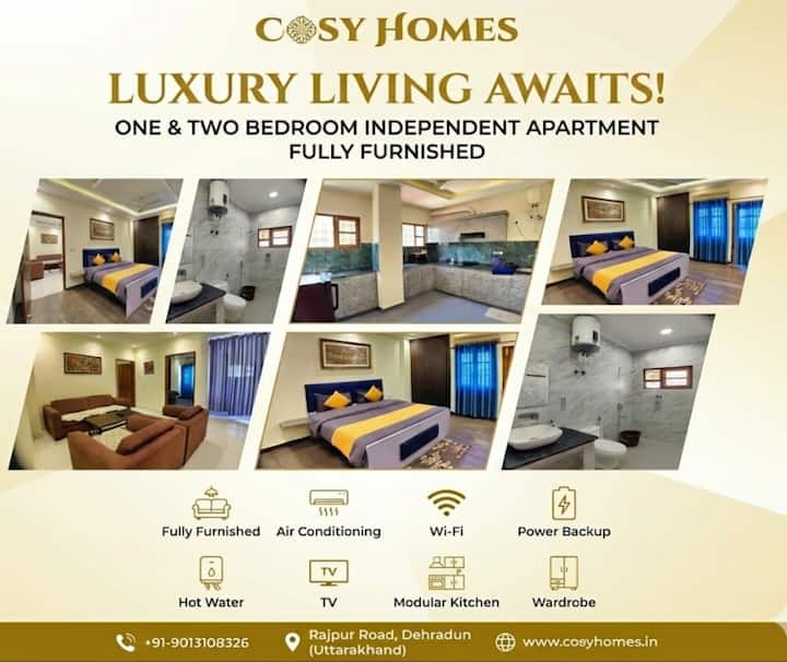 Cosy Homes Rajpur Road 1bhk Wifi Power Backup - デーラー・ドゥーン