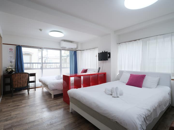 201号室/羽田空港まで20分、品川駅まで2駅の大森アパートメント/閑静な住宅地で暮らすように滞在 - Yokohama