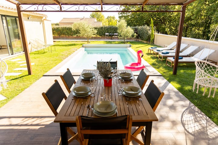 La Villa Sable , Classée 4* , Piscine Chauffée. - Roussillon