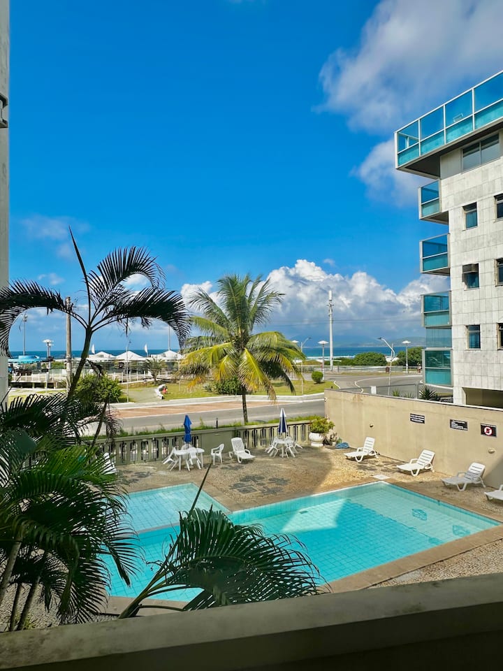 Vista Frontal Mar+pé Na Areia!3qtos!melhor Trecho! - Cabo Frio