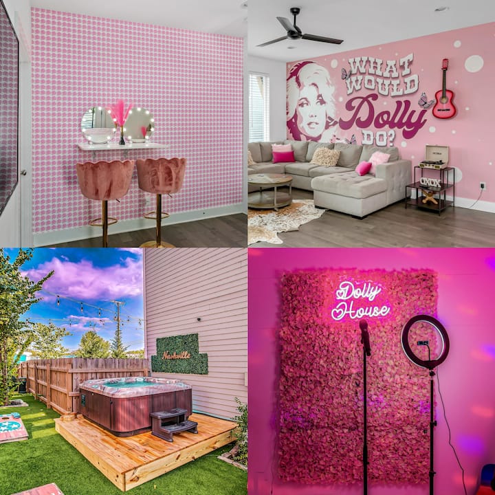 10m To Dt-hottub-8beds-dolly Parton’s Pink Home - Nashville, TN