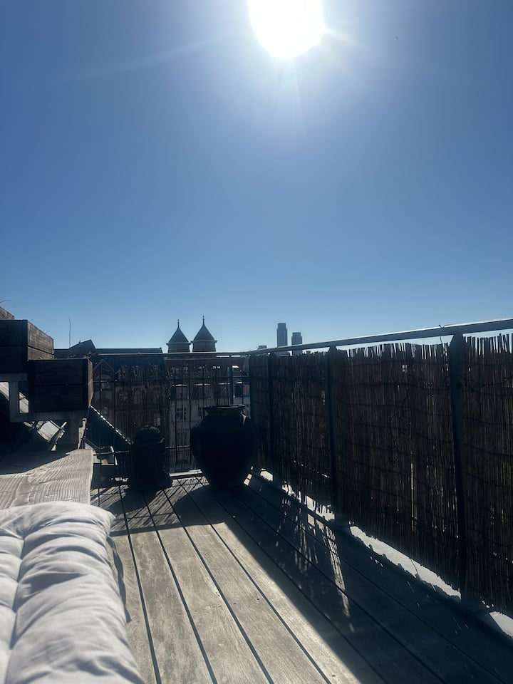 Solrig Terrasse Med Udsigt Over København - Copenhagen