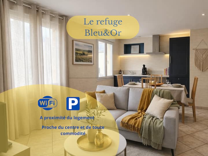 The Blue&gold Refuge  Close To The Center  Wifi  Parking - Lourdes