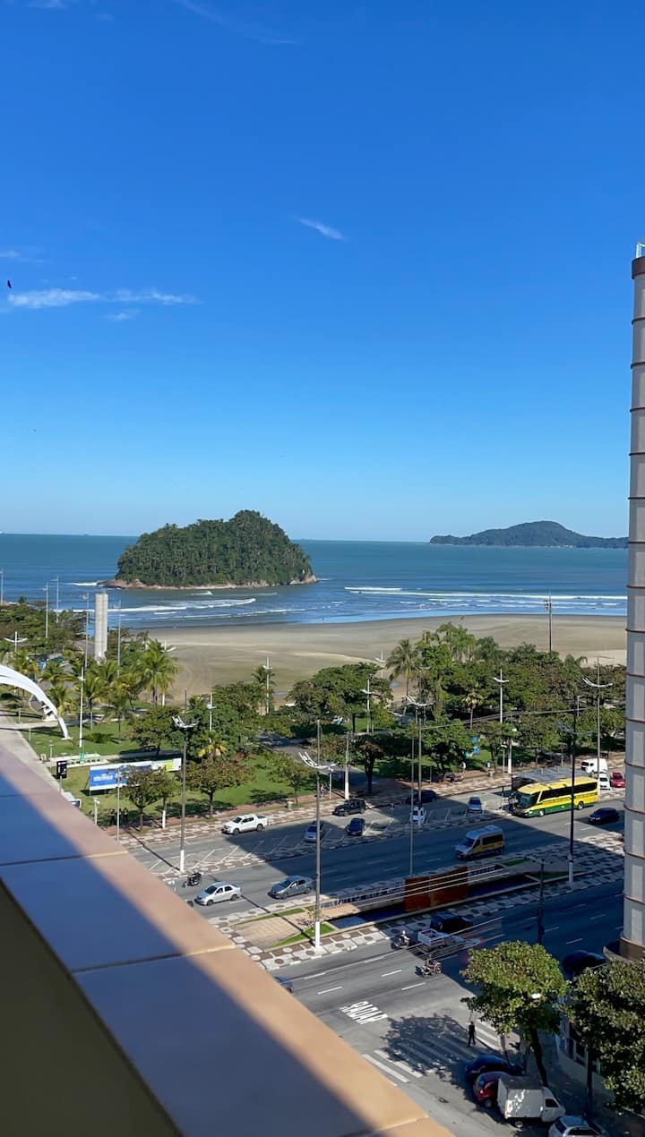 Pé Na Areia Em Santos | Vista E Conforto. - Santos, Brasil