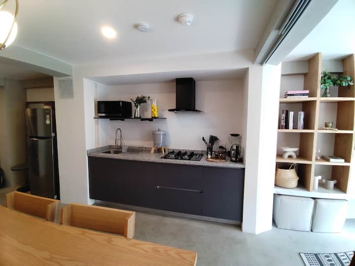Roma Norte Loft W/ Kitchen & Workspace - Cidade do México