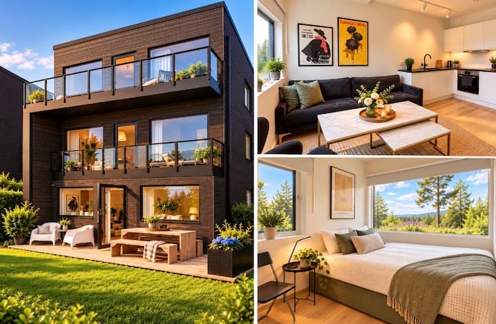 Modern 2-bedroom Apartment The Zoo, Kjevik & Parking - Kristiansand