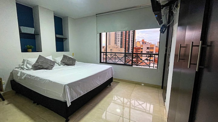 Apartaestudio + Wifi + Top Location + Full Equipad - Bucaramanga