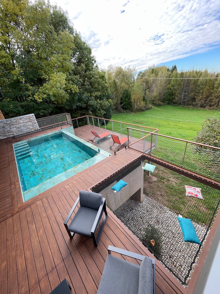 Villa Spa Privé Piscine Chauffée Vue Panoramique - Moselle