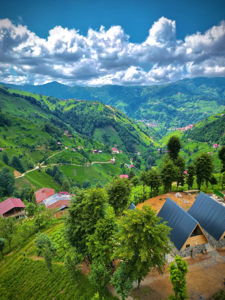 Doğallife Suit Bungalow Turuncu Oda - Çamlıhemşin
