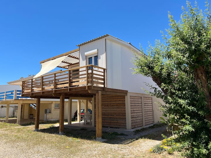Chalet Wifi Climatisation 200 M De La Plage - Gruissan