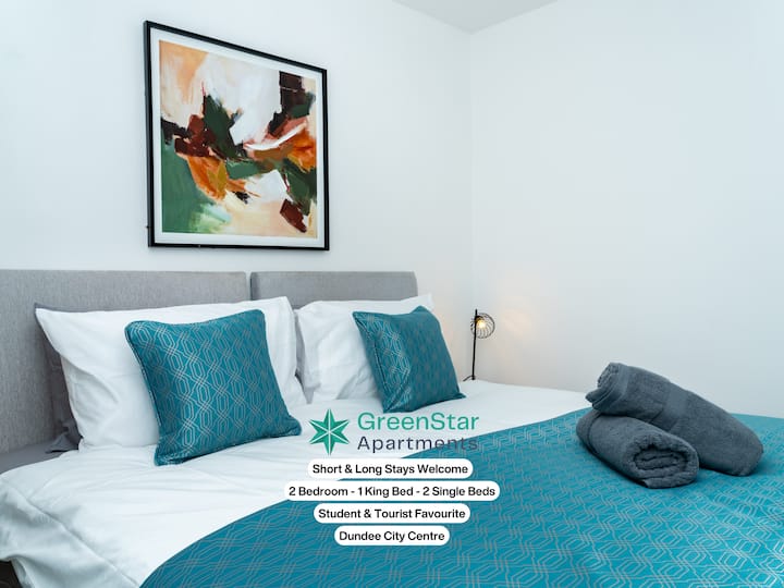 Greenstar - King Bed & 2 Single Beds - 4 Guests - Dundee