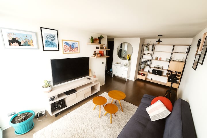 Depto. Full Equipado-metro Cercano-terraza-parking - Santiago