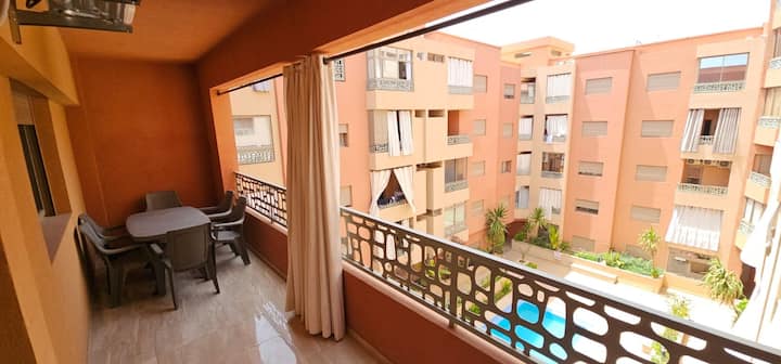 Appartement Climatisé Avec Piscine 10min De Gueliz - Marrakech