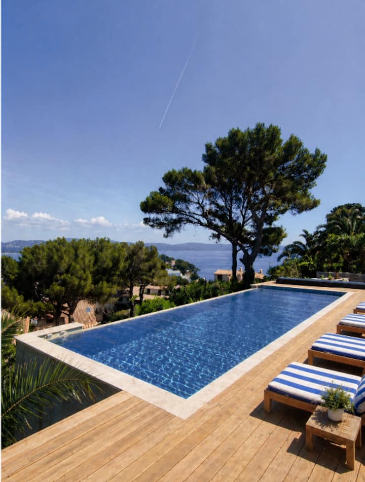 Piscine Chauffée Vue Mer. Plages Et Centre 10 Mns! - Cavalaire-sur-Mer