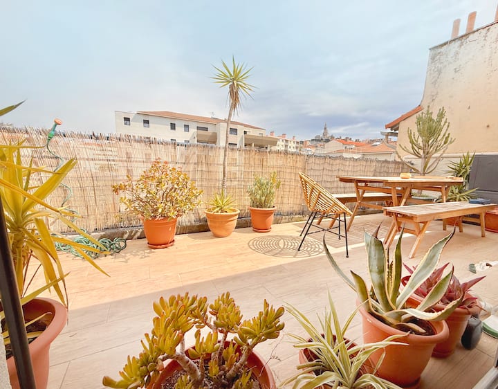 Duplex Cocoon Double Terrasse Vue Bonne Mère - Marseille