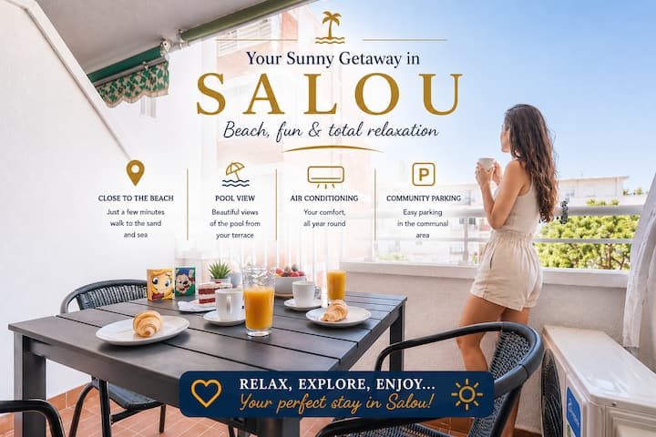 Cozy Apt Salou • Pool & Parking • Near Beach • Ac - Reus