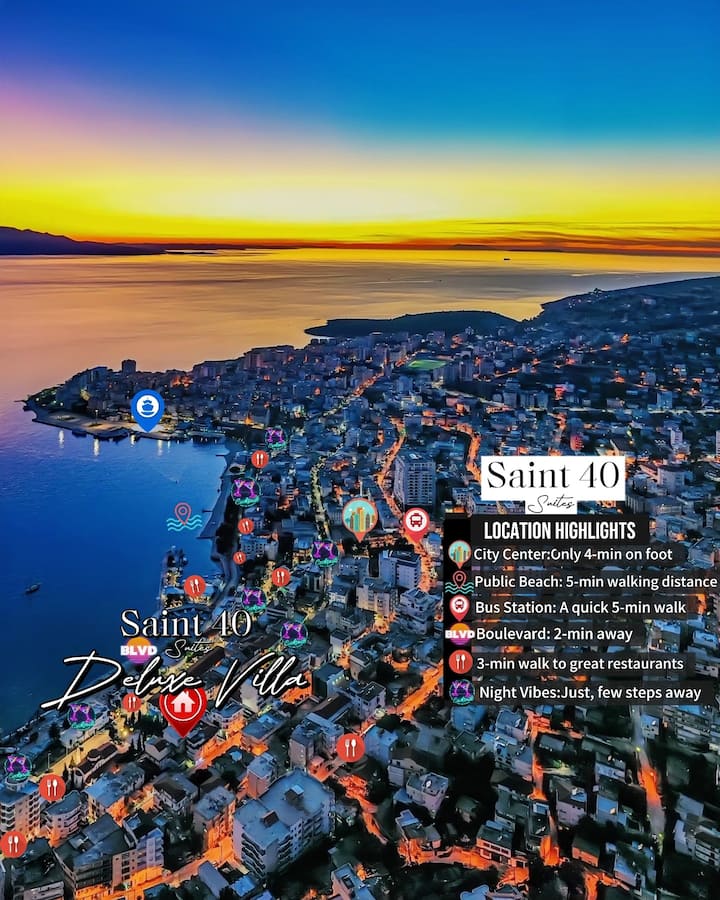 Saint 40 Suites "Deluxe Villa"
"Prime Location" - Sarandë