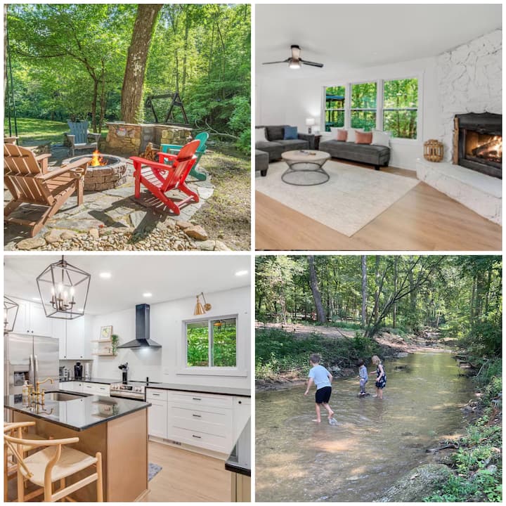 Mountain Modern Home On  Creek At Lake Lure - Lake Lure, NC