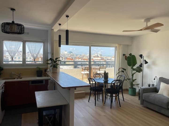 Home F8 | Terrasse Vue Paris, Quartier Tour Eiffel - Paris