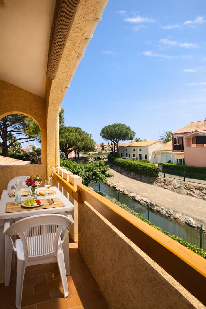 T3 Mezzanine à La Plage • Balcon • Clim • Piscine - Saint-Cyprien Plage