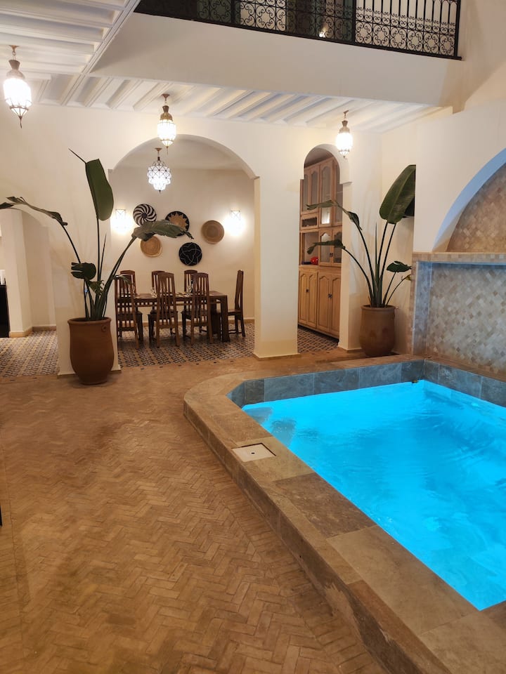 Riad White Cactus Piscine Chauffée Petit Déjeuner - Marrakech