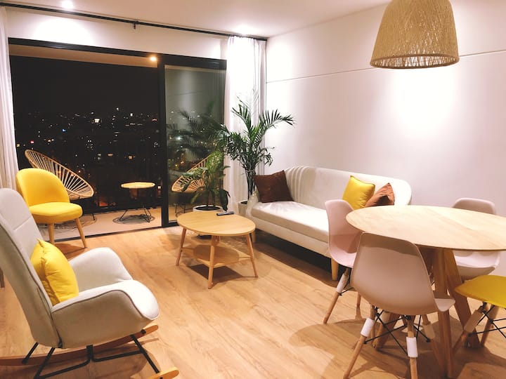 Pamoramic & Sea View 1br + Office + Lavadora + Gym - Lima