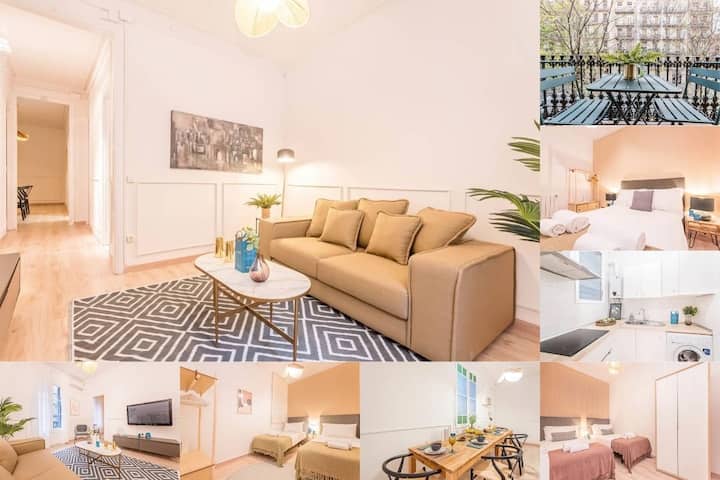 Great 8 Bedrooms 4 Bathr. Groupflat L'eixample 16p - Aéroport de Barcelona-El Prat (BCN)