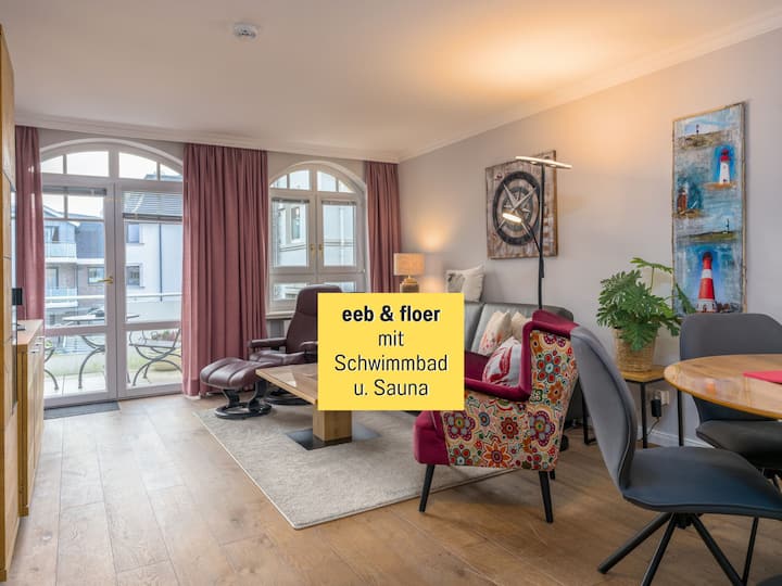 Eeb & Floer | Pool, Sauna & Balcony, Beach 350m - Sylt