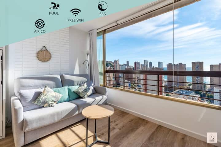 Mael Studio Avec Piscine Et Jolie Vue Mer - Benidorm