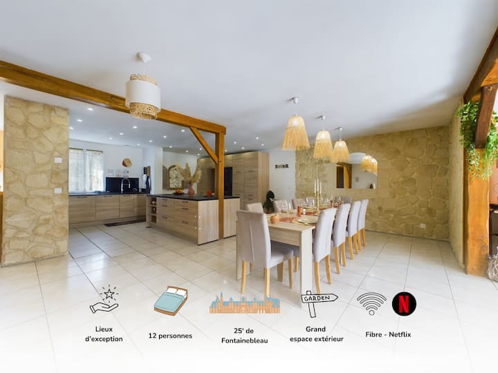 Villa Spacieuse I 12 Personnes I Grand Jardin - Seine-et-Marne