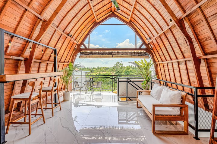 Modern 2br Villa • Pool • Fitness • Views • Canggu - Bali