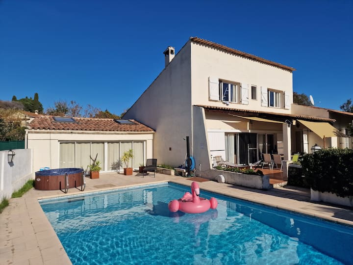 Big Villa With Pool, Jacuzzi, Sauna & Parking - Côte d'Azur