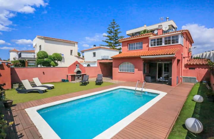 Casa Con Piscina A 70 M Playa - La Pineda