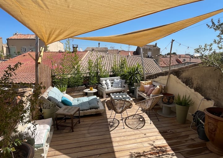 Belle Maison De Ville, Proche Mer, Rooftop, Clim - Pérols