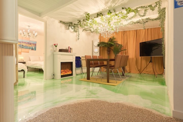 바다를품은 숙소 합정역 도보7분 트리플역세권 홍대레드로드 도보1분 침대 퀸베드4 싱글1 - Séoul