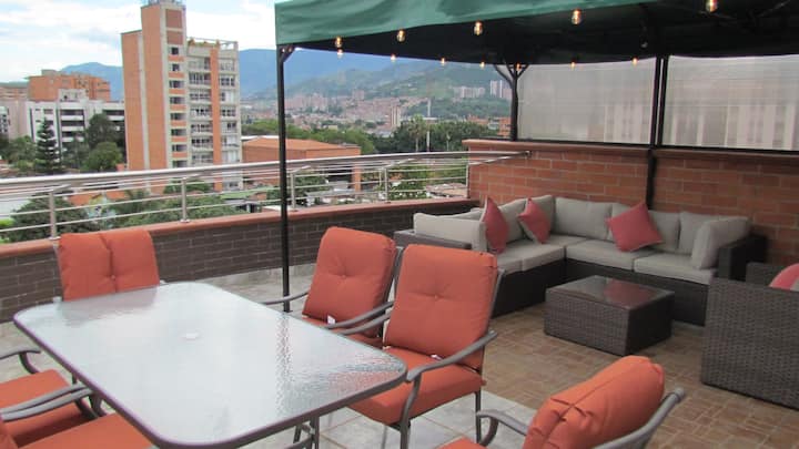 5 Br Duplex Ph Huge Private Roof - Medellín