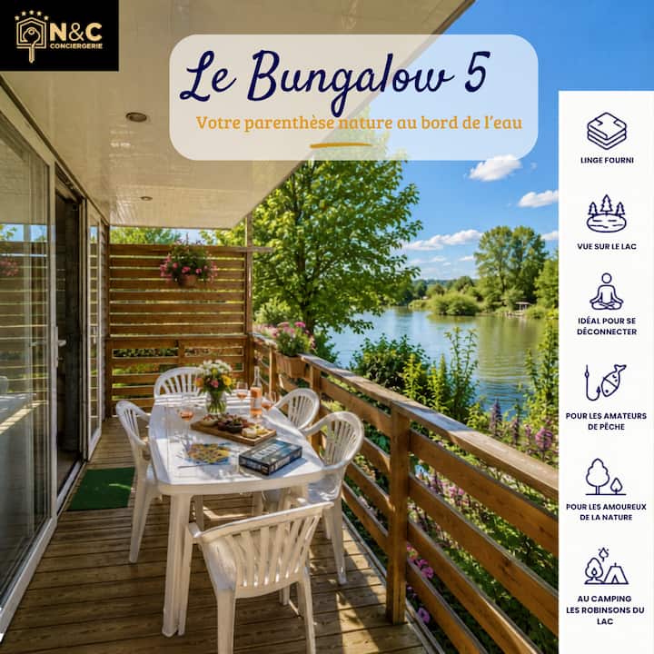Bungalow 5 Camping Lac Ardres - Pêche Gratuite - Ardres