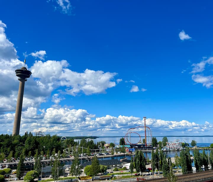 Tilava Huoneisto Näköalalla Keskellä Kaupunkia - Tampere