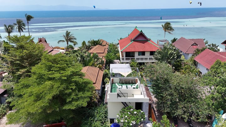 Charu Bay Sea View Roof Top Villa Beachside - Ko Pha-ngan