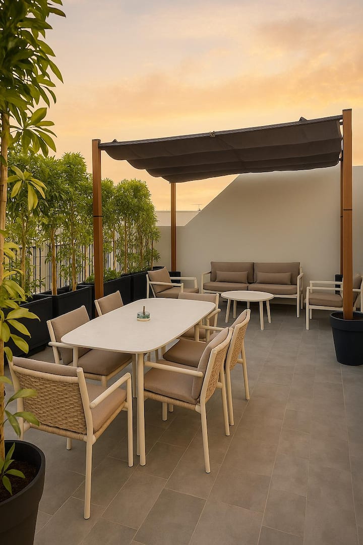 Maarif Green Retreat & Private Terrace & Parking - Casablanca